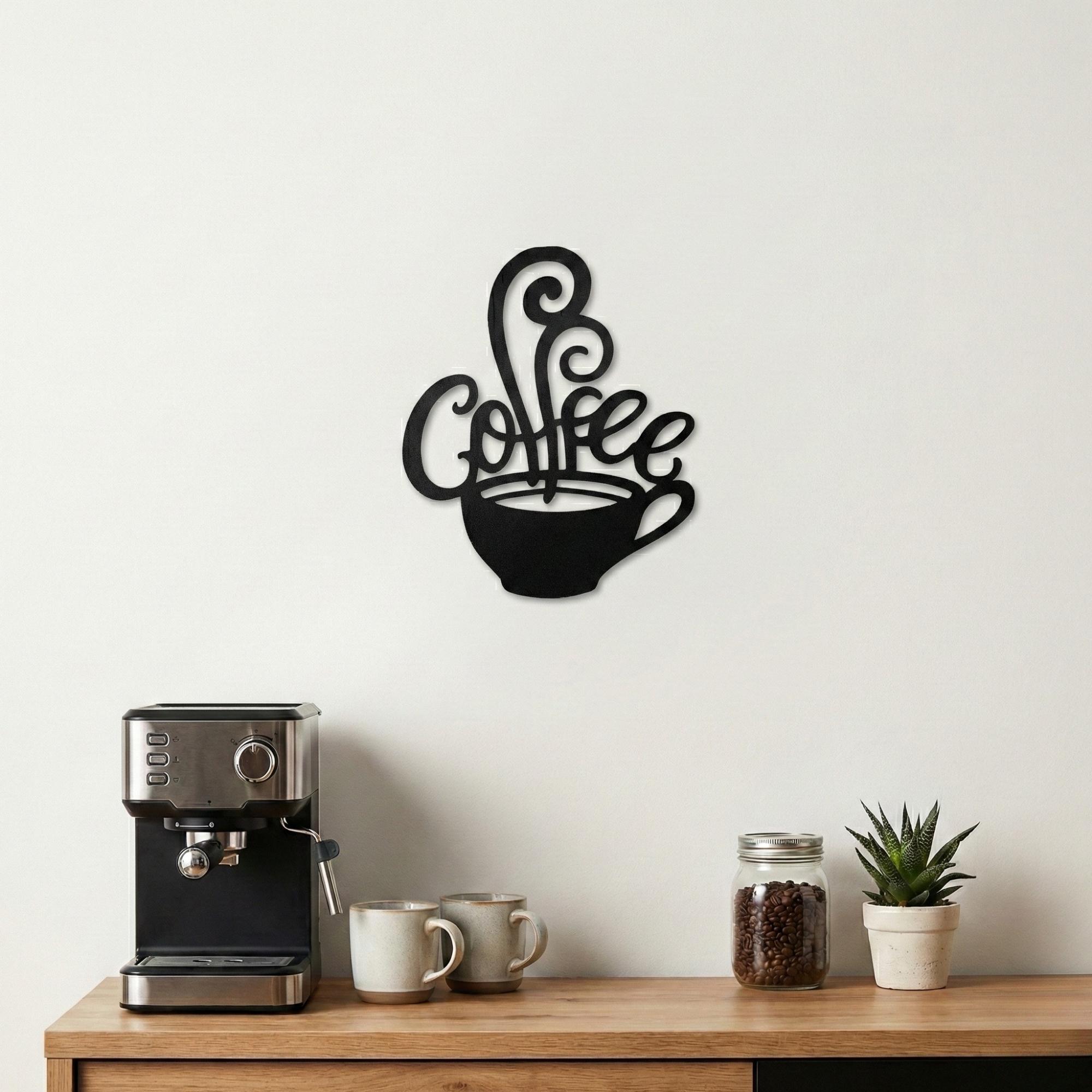 Coffee Cup Metal Sign for Kitchen, Farmhouse Café Bar Accent - Etsy