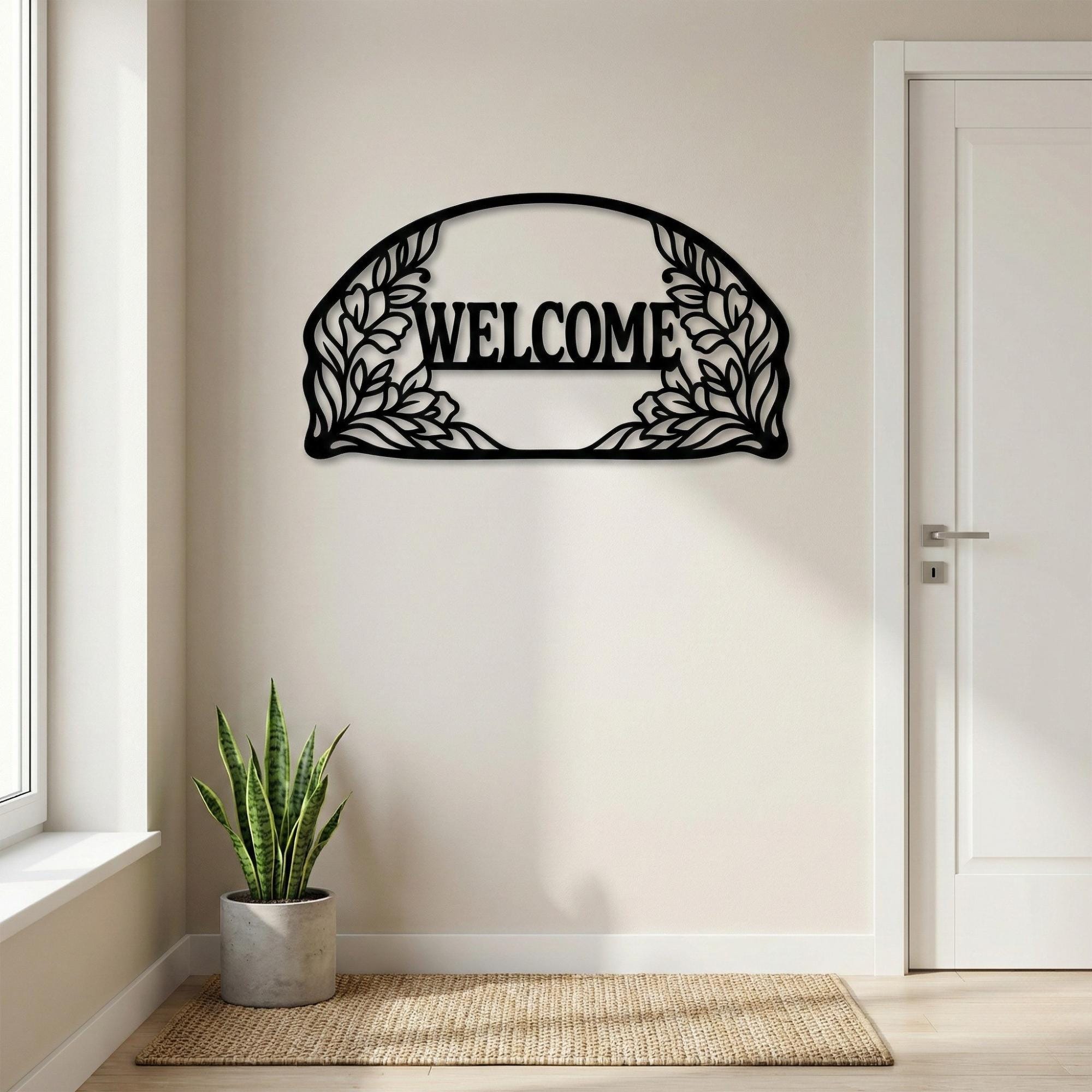 Floral Metal Welcome Sign - Durable Outdoor Porch Decor - Etsy