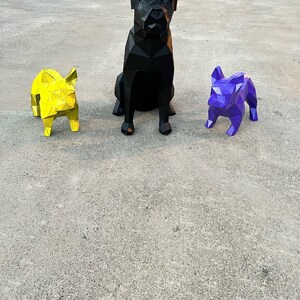 Metal Lifesize Frenchie Sculpture | Polygonal Metal Art | French ...