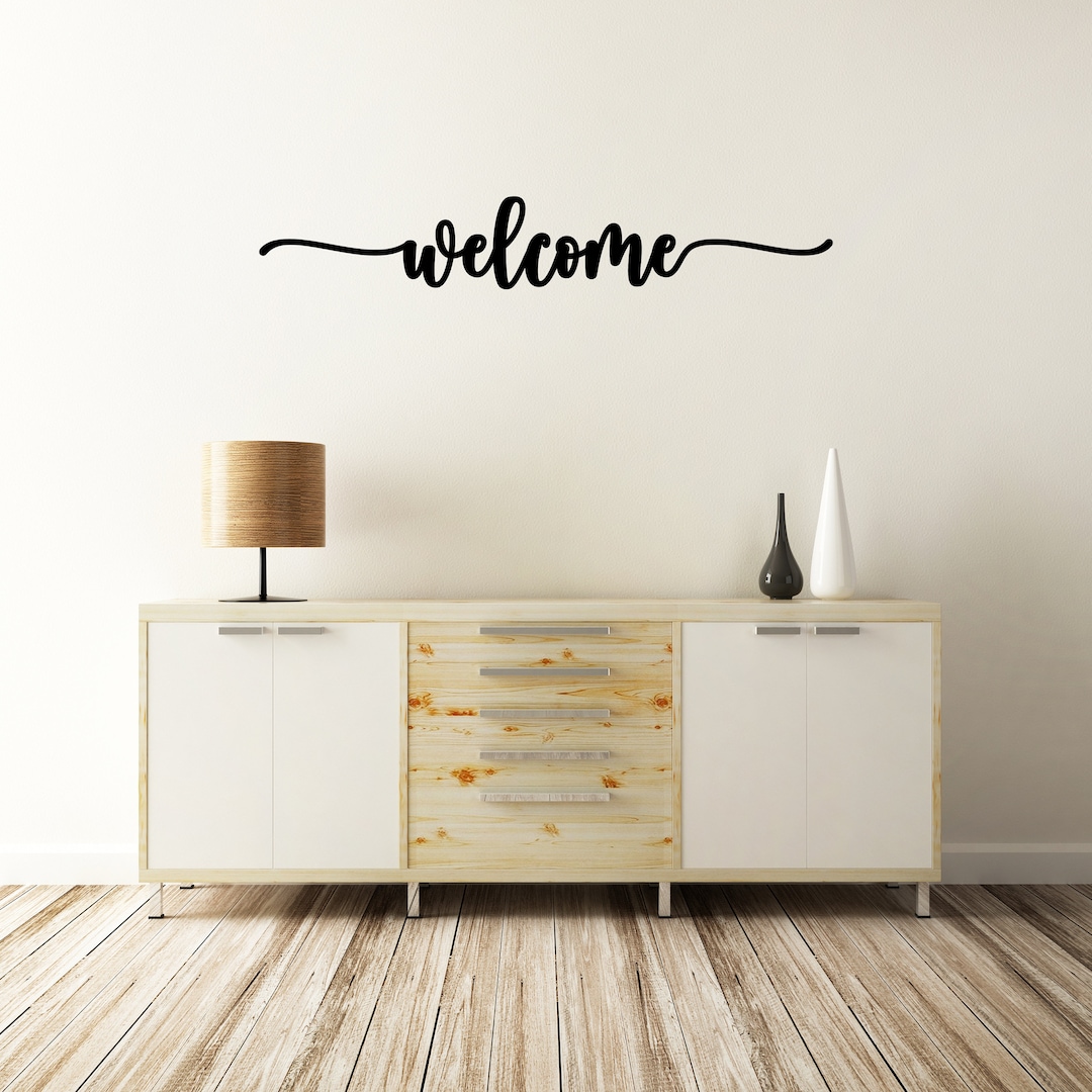 Welcome Metal Word Art, Indoor Outdoor Welcome Metal Sign, Welcome ...