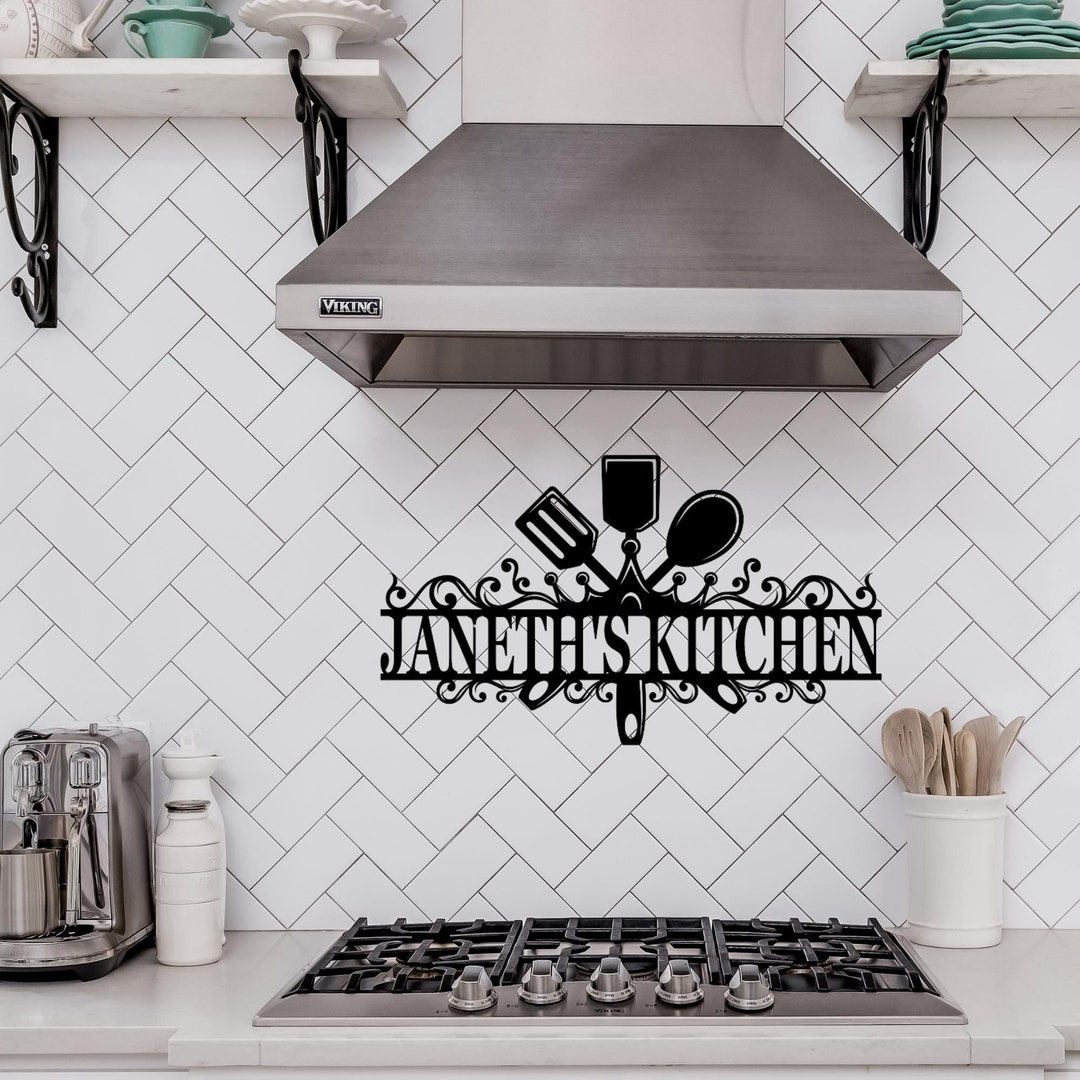 Custom Metal Kitchen Sign: Personalized Kitchen Wall Decor - Etsy