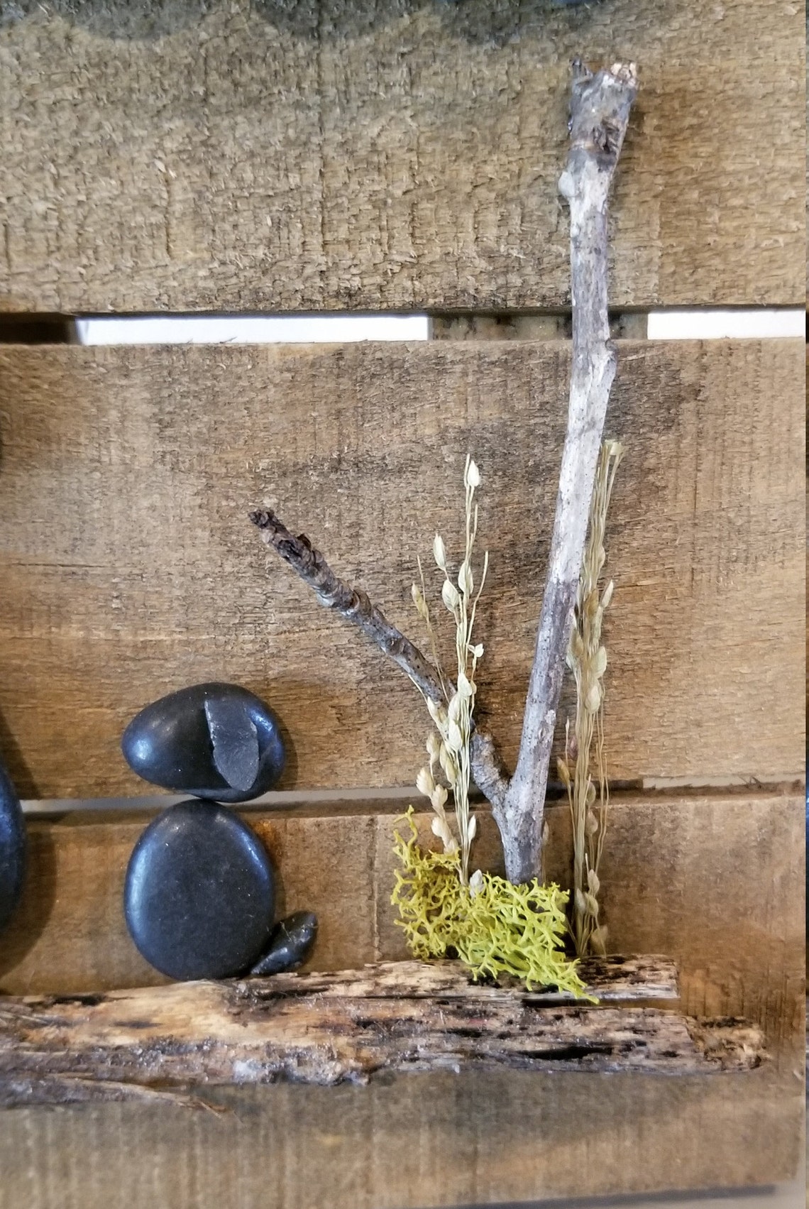 Handmade Rustic Unique Stone Pebble & Twig Art - Etsy