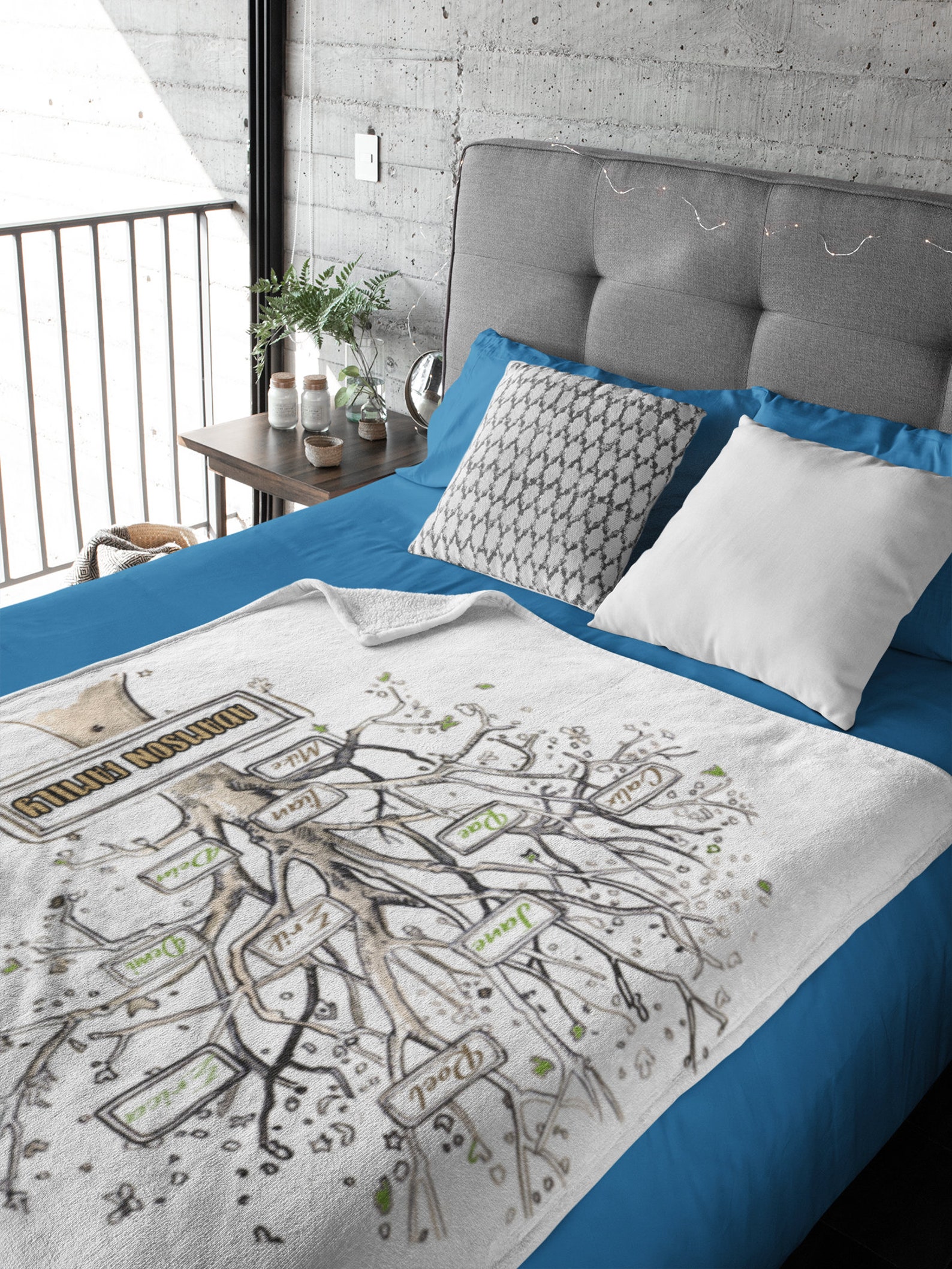 Personalized Family Tree Blanket/mothers Day Gift / | Etsy