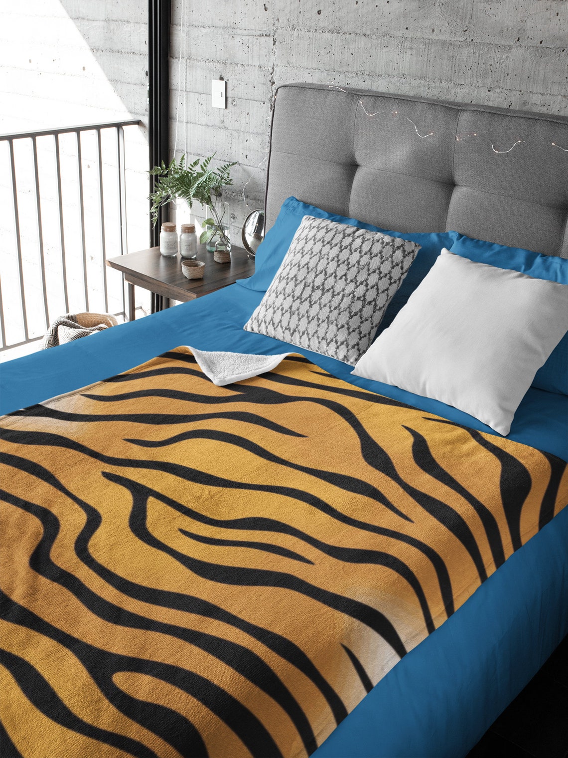 Classic Tiger Animal Print Pattern Fleece Blanket | Etsy