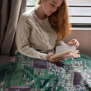PCB Blanket, Circuit Board Throw Bedding Sofa Cover, Motherboard Geeky ...