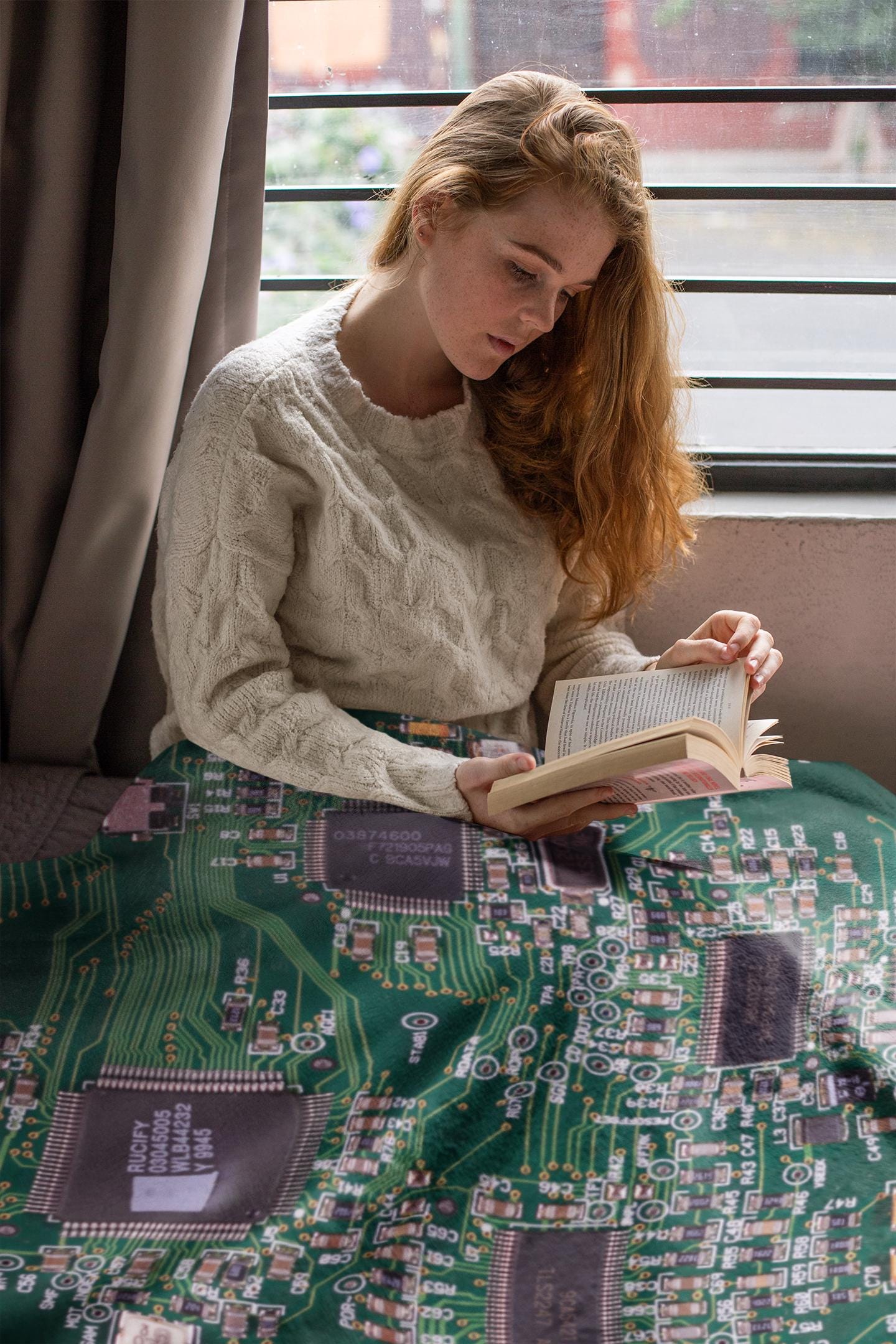 PCB Blanket, Circuit Board Throw Bedding Sofa Cover, Motherboard Geeky ...