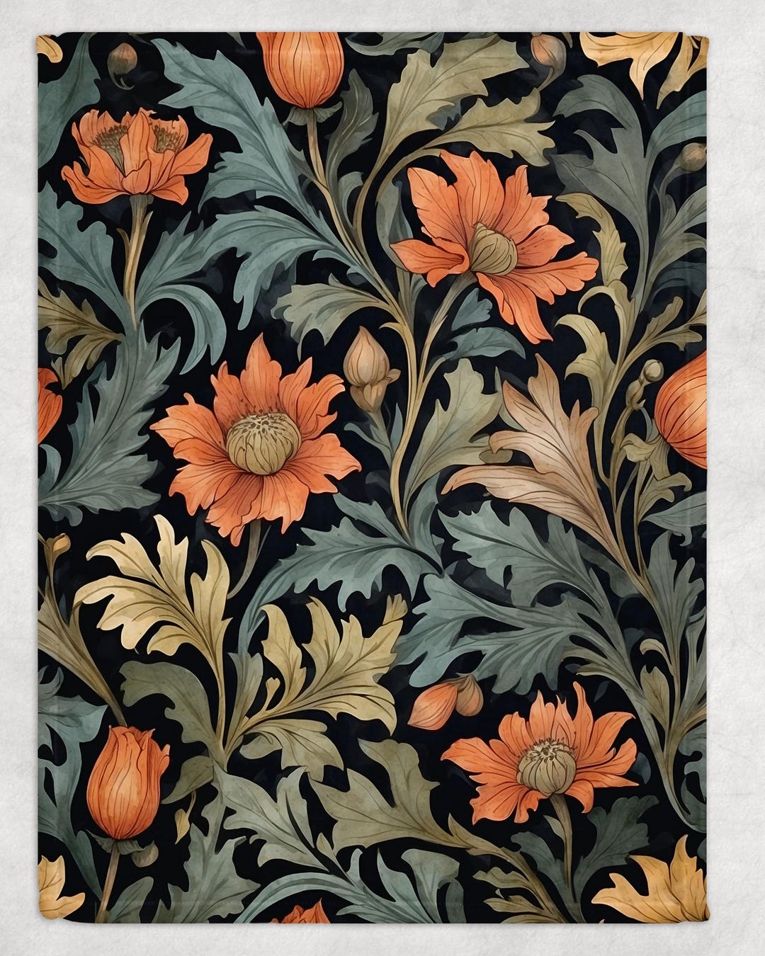 Cozy Fall Throw Blanket Fall Floral Blanket - Etsy