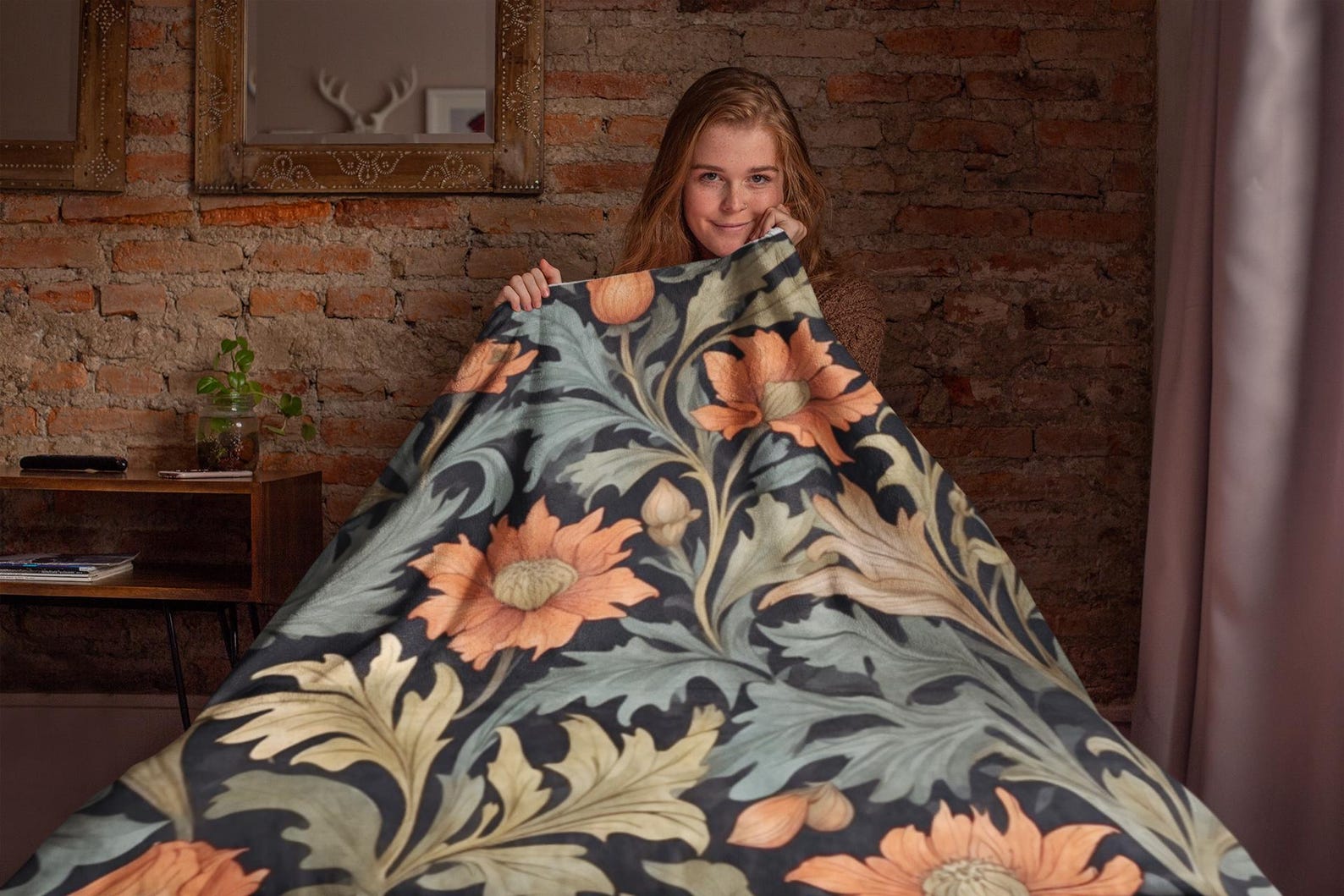 Cozy Fall Throw Blanket Fall Floral Blanket - Etsy