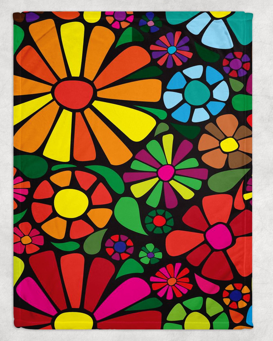 Groovy Flower Blanket - Etsy