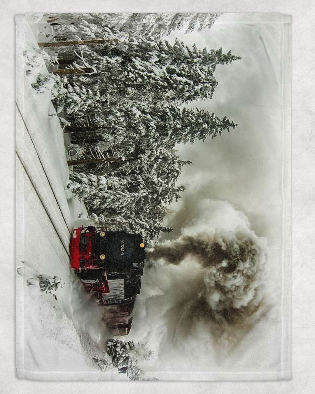 Vintage Locomotive Fleece Blanket Old Train Blanket Custom Made - Etsy