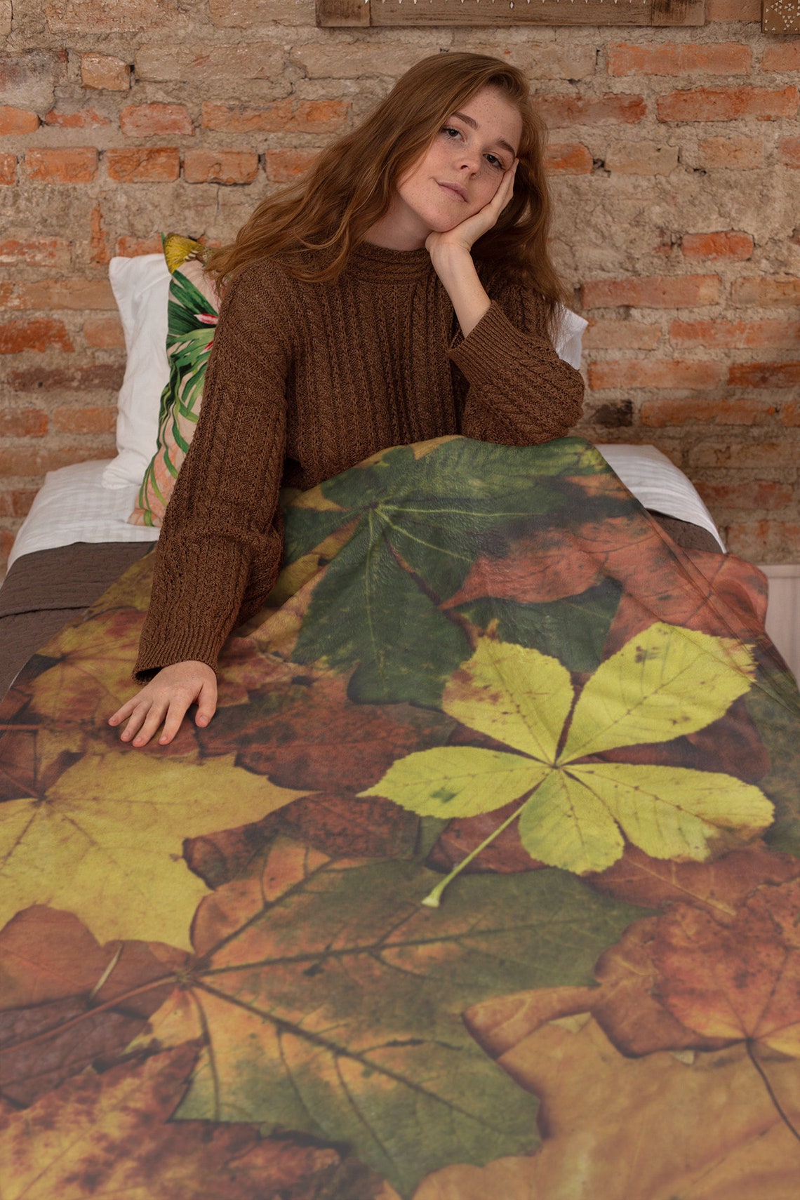 Autumn Fall Leaves Fleece Blanket Throw - Etsy