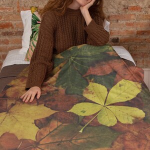 Autumn Fall Leaves - Fleece Blanket Throw - Etsy