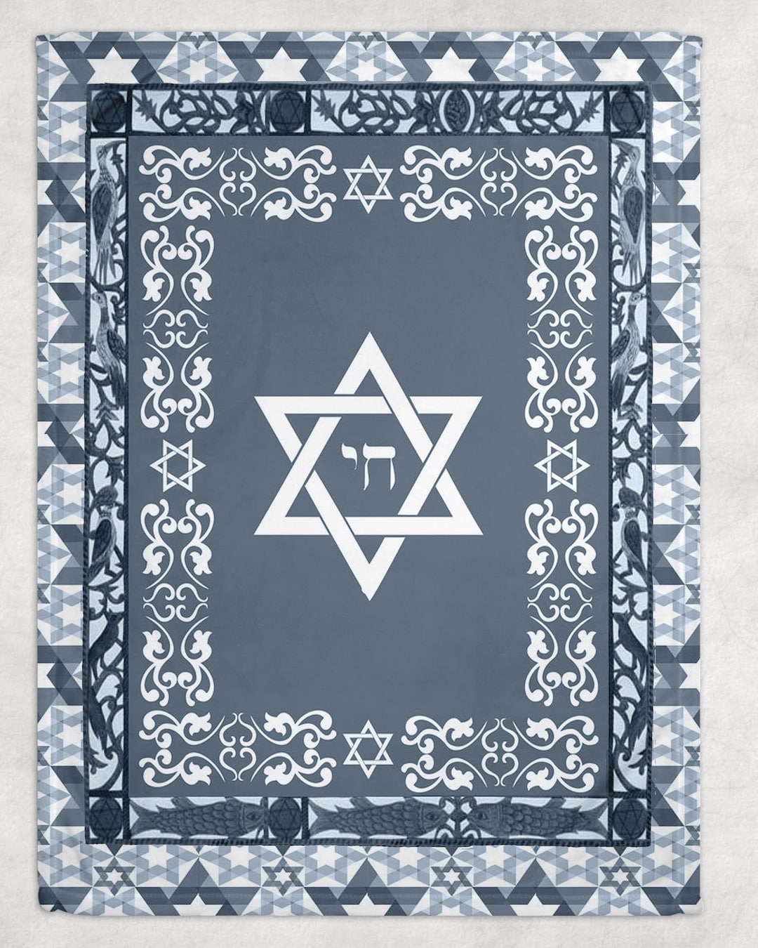 Jewish Blanket, Jewish Beautiful Culture Blanket, Hamsa Fleece Blanket ...