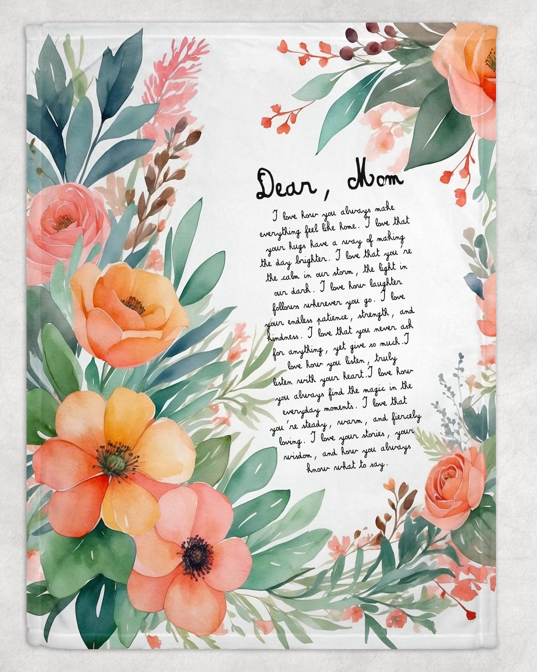 Handwriting Gift | Letter Blanket | Farewell Gift Throw Blanket ...