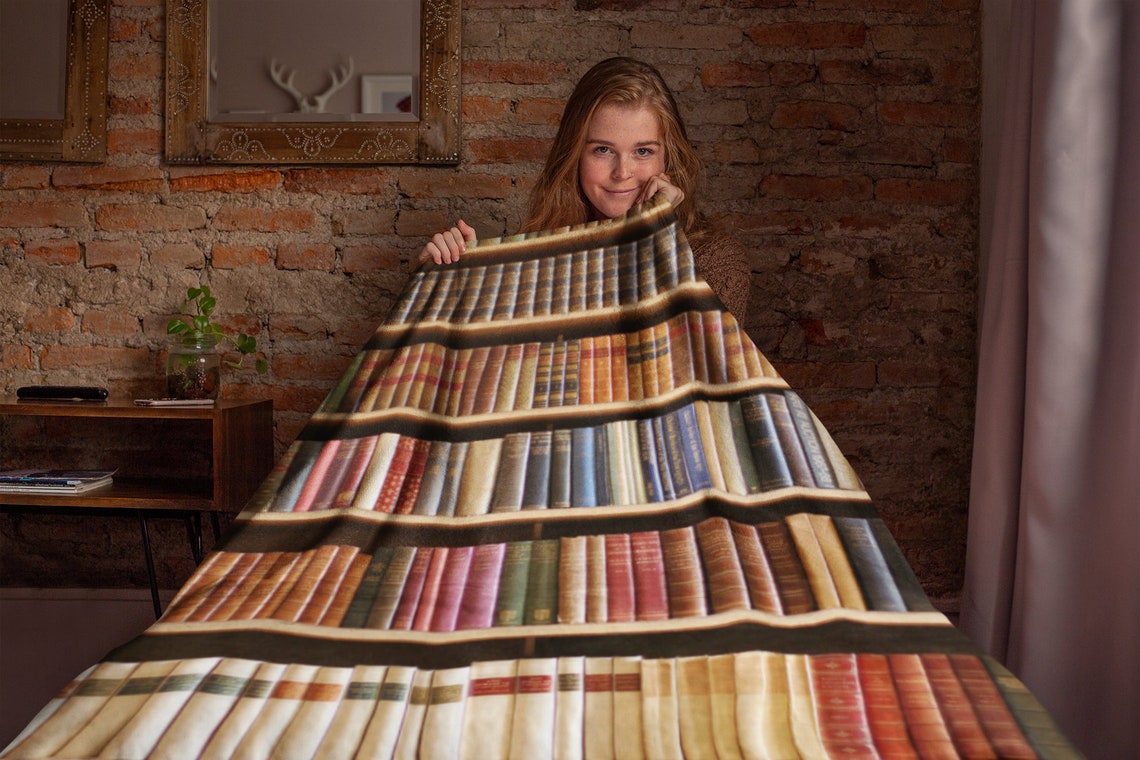 Book Reading Library Blanket Librarian Blanket Librarian | Etsy