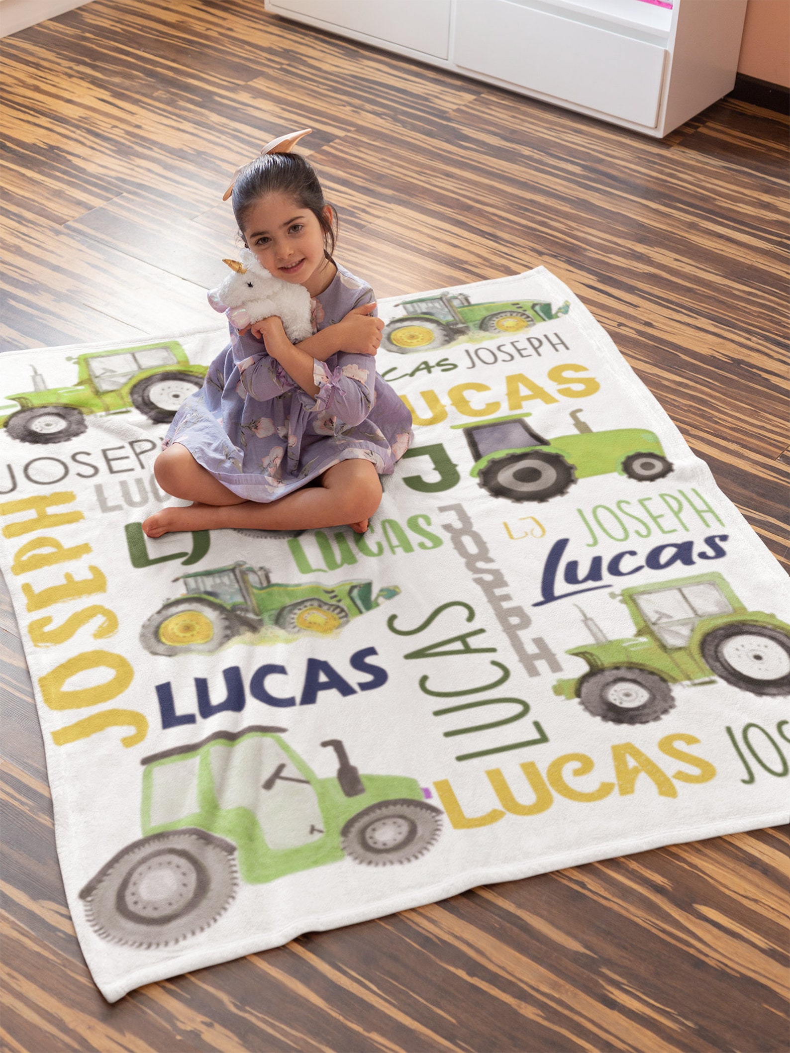 Personalized Tractor Blanket Farm Baby Blanket Farmer - Etsy