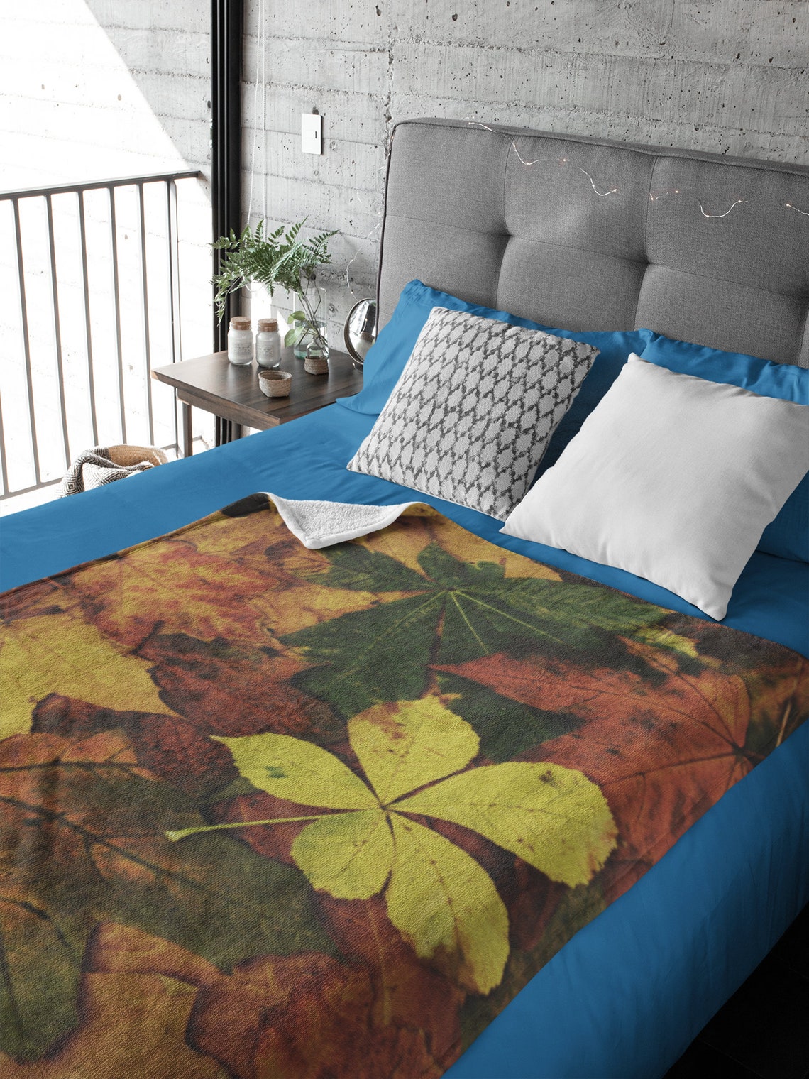 Autumn Fall Leaves Fleece Blanket Throw - Etsy