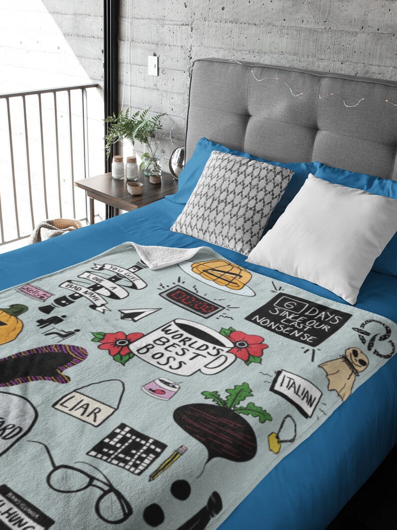 Office Theme Comfy Throw Blanket | Etsy