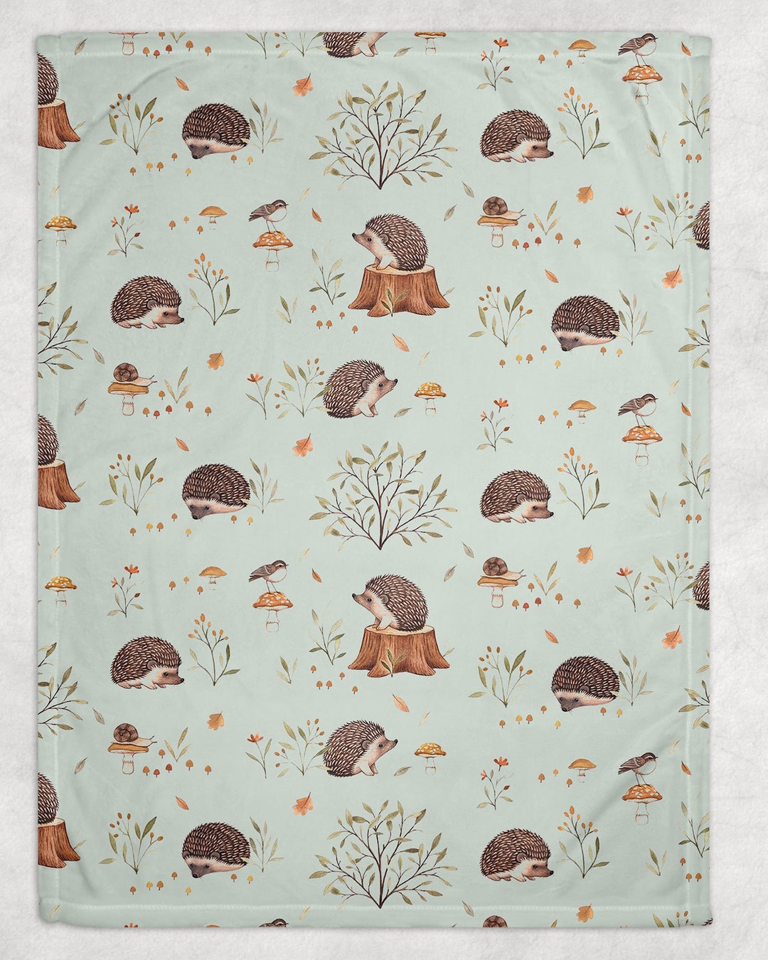 Hedgehog Blanket, Hedgehog Throw Blanket, Hedgehog Fleece Blanket ...