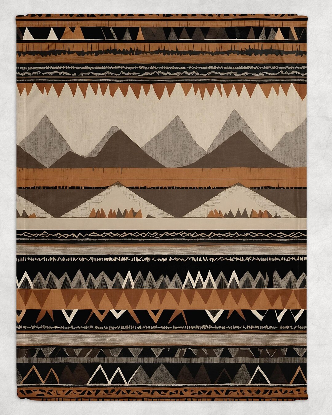 Western Aztec Baby Blanket, Cuddle Faux Fur Blanket, Luxe, Minimalist ...