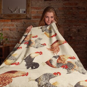 Rooster Blanket - Rooster Throw Blanket - Rooster Fleece Blanket ...
