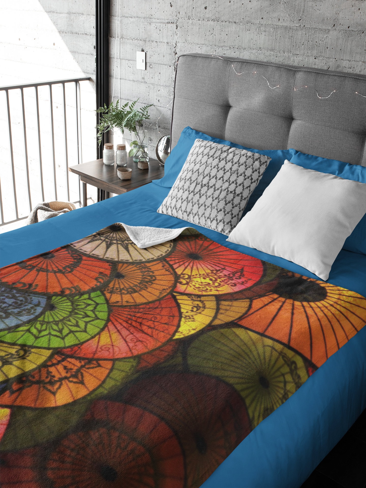 Japanese Umbrellas Blanket / Japanese Throw Blanket / Japanese - Etsy