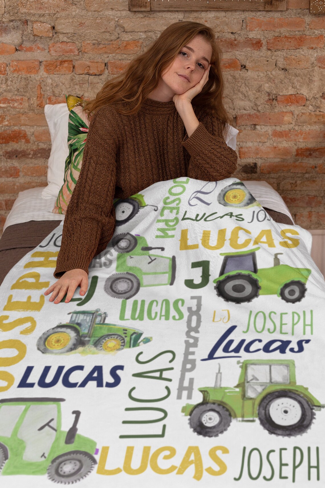 Personalized Tractor Blanket Farm Baby Blanket Farmer - Etsy