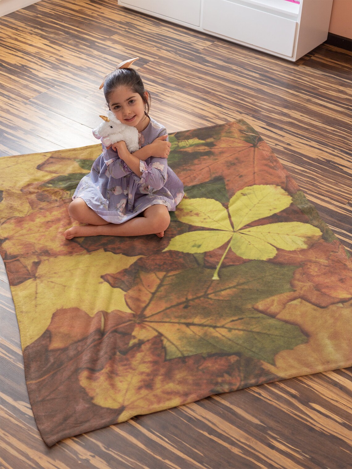 Autumn Fall Leaves Fleece Blanket Throw - Etsy