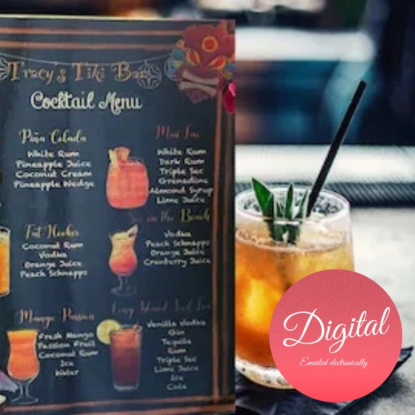 Chalkboard Bar Menu - Etsy