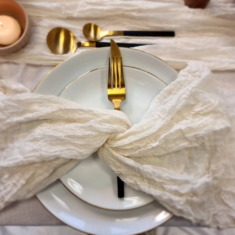 Champagne Boho Wedding Gauze Table Runner Rustic Wedding - Etsy