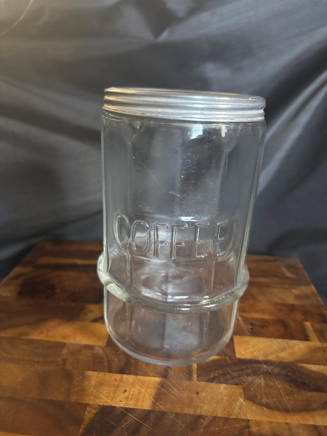Sneath Swing Ring Coffee Canister Paneled Glass Jar With Tin Lid - Etsy