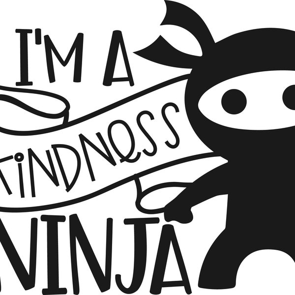 Kindness Ninja Svg - Etsy