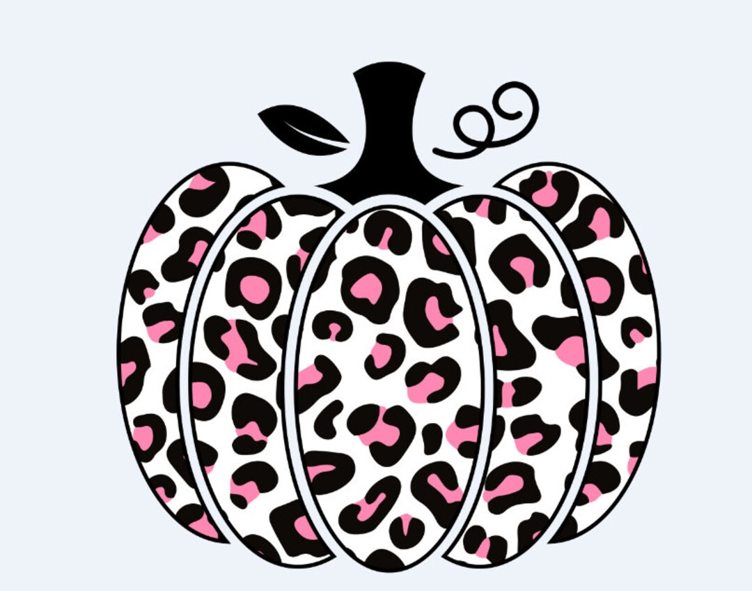 Pink Leopard Pumpkin Png, Digital File, Pink Pumpkin, Leopard Print ...