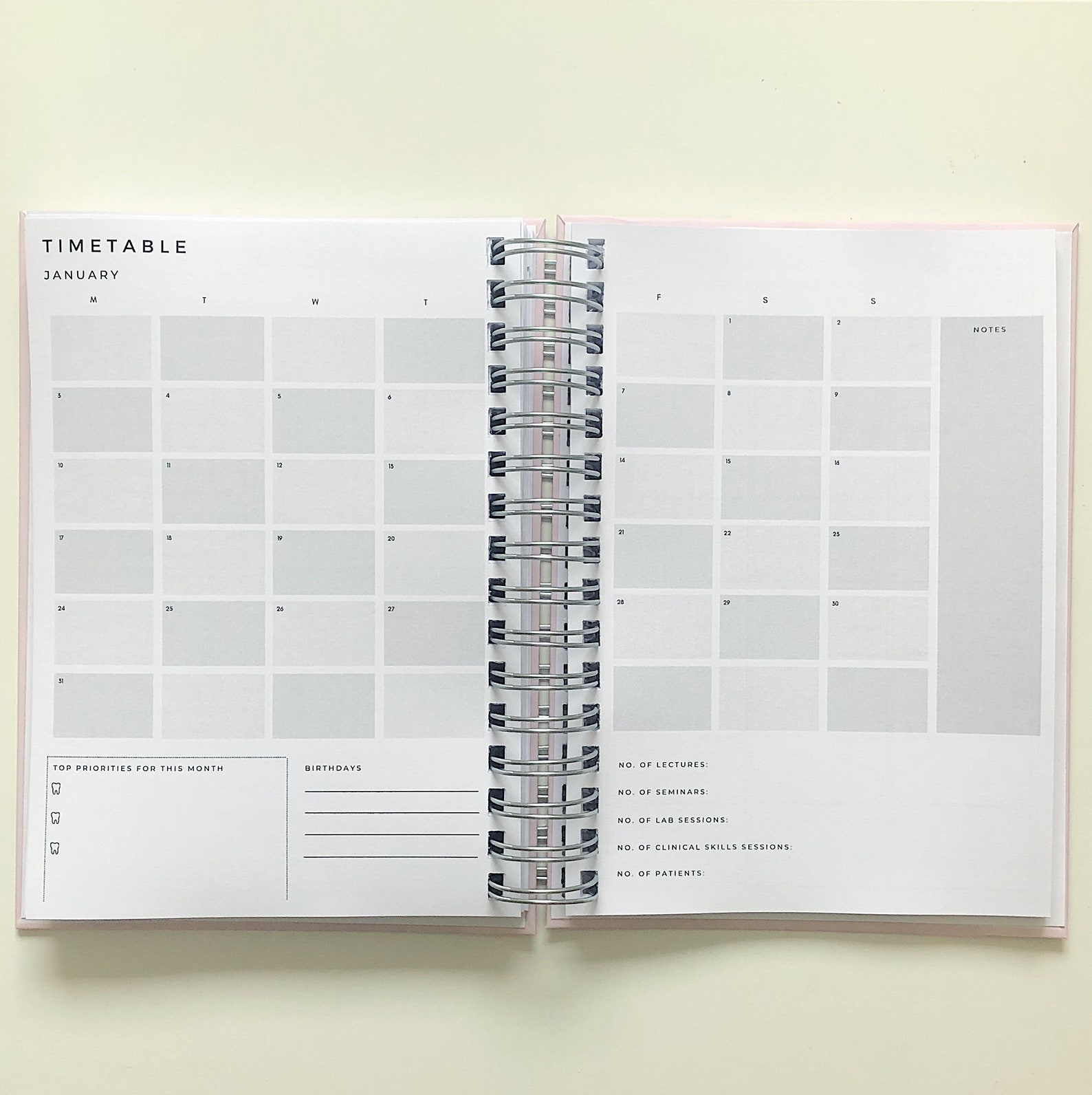 6 Month Dental Diary Personalised Academic Daily Planner For | Etsy