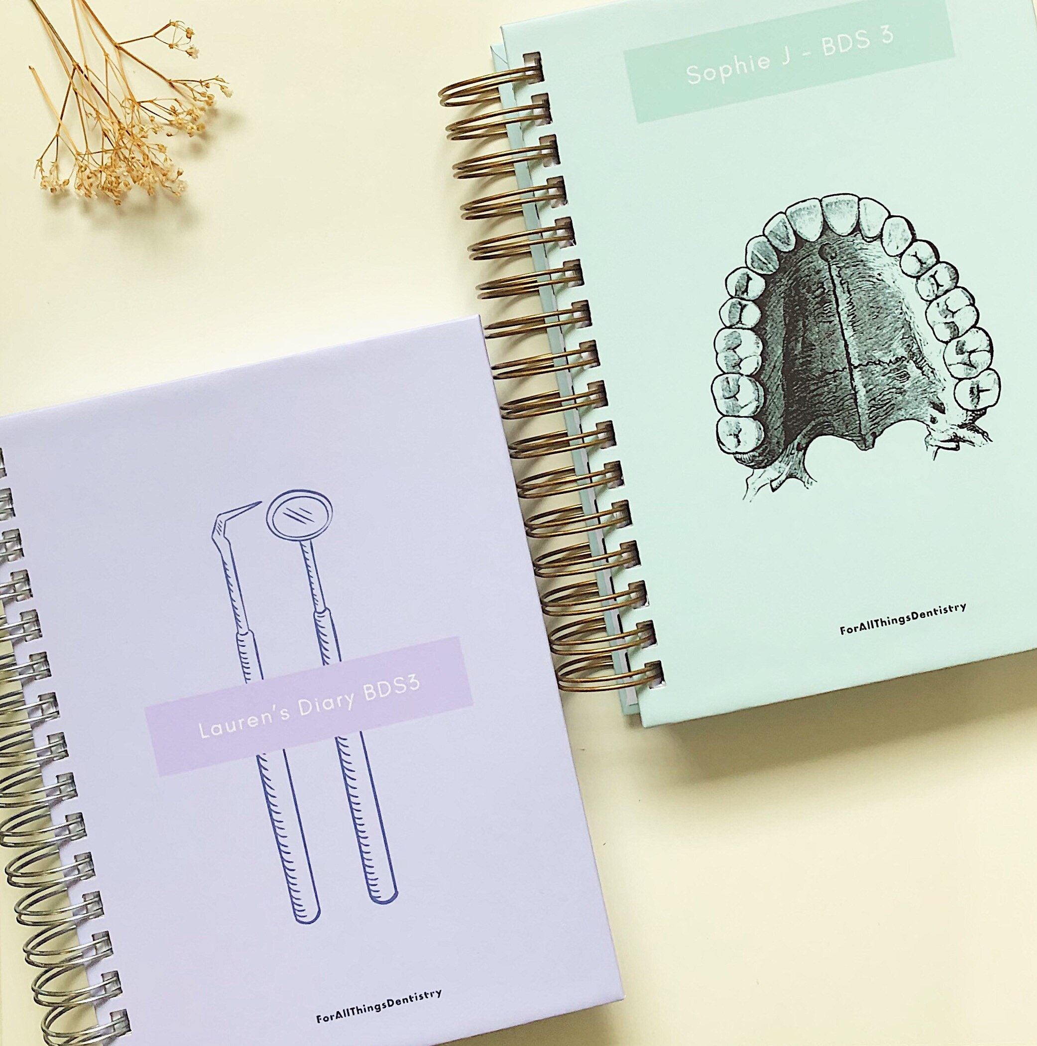 12 Month Dental Diary Personalised A5 Academic Planner for | Etsy