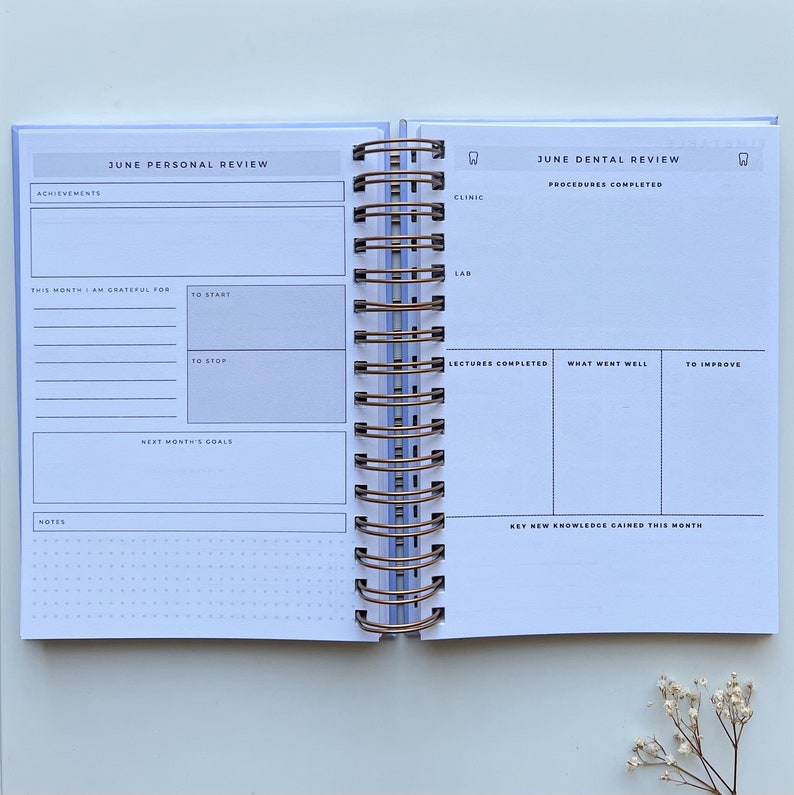 12 Month Dental Diary Personalised A5 Academic Planner for | Etsy
