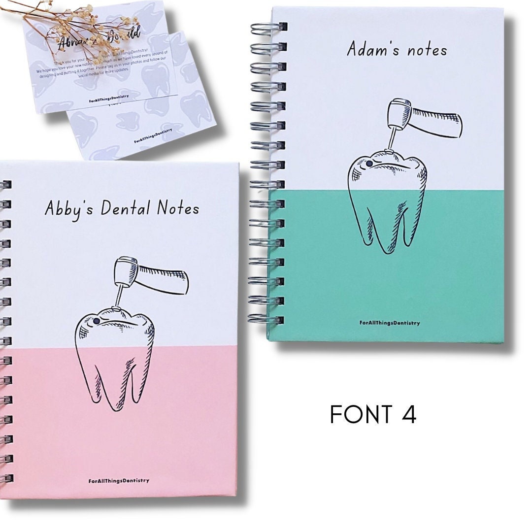 Personalised Dental Ruled Spiral Notebook - Etsy