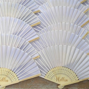 Wedding Hand Fan in a Gift Box. Personalized Folding Fan With Name as a ...
