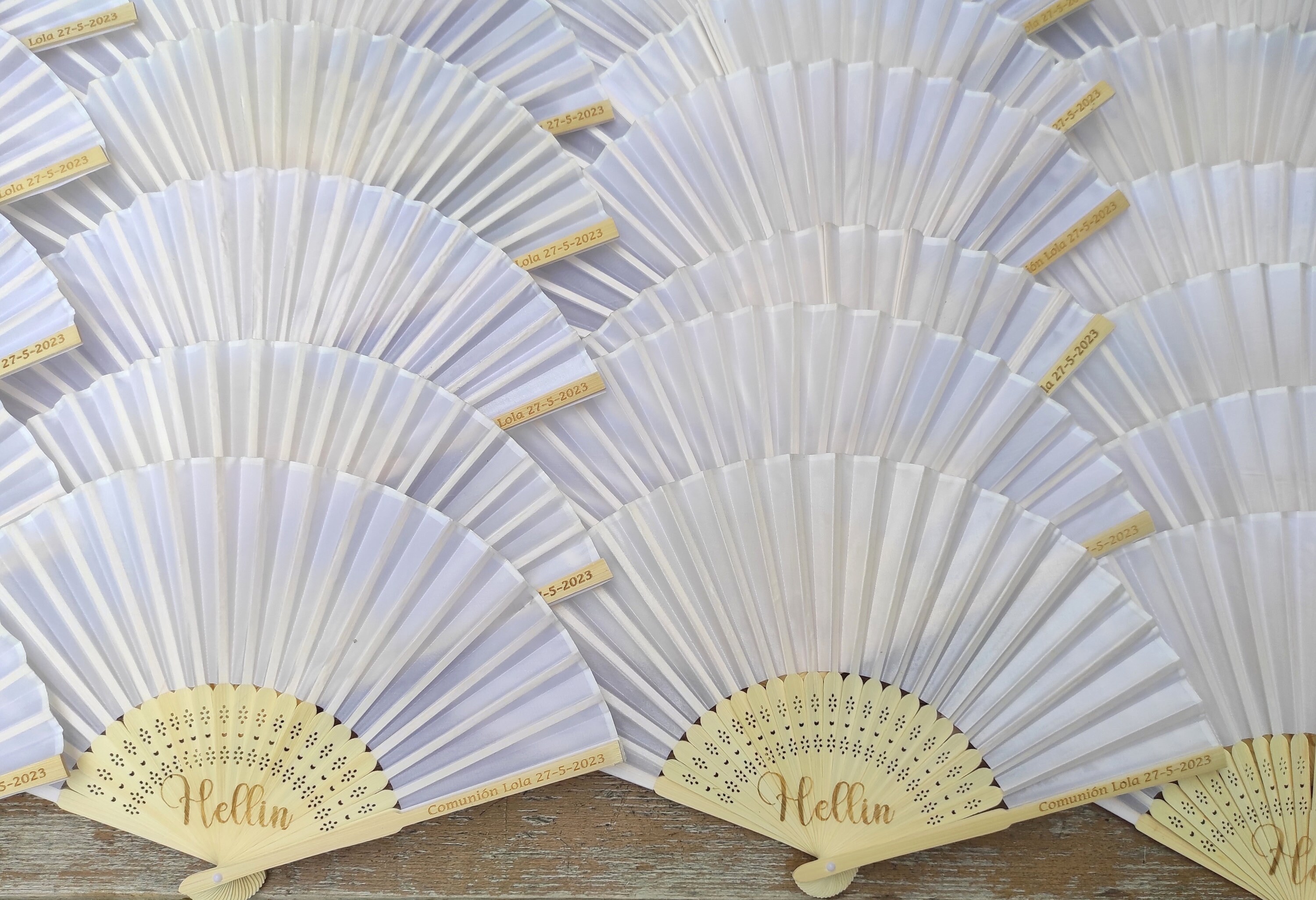 Wedding Hand Fan in a Gift Box. Personalized Folding Fan With Name as a ...