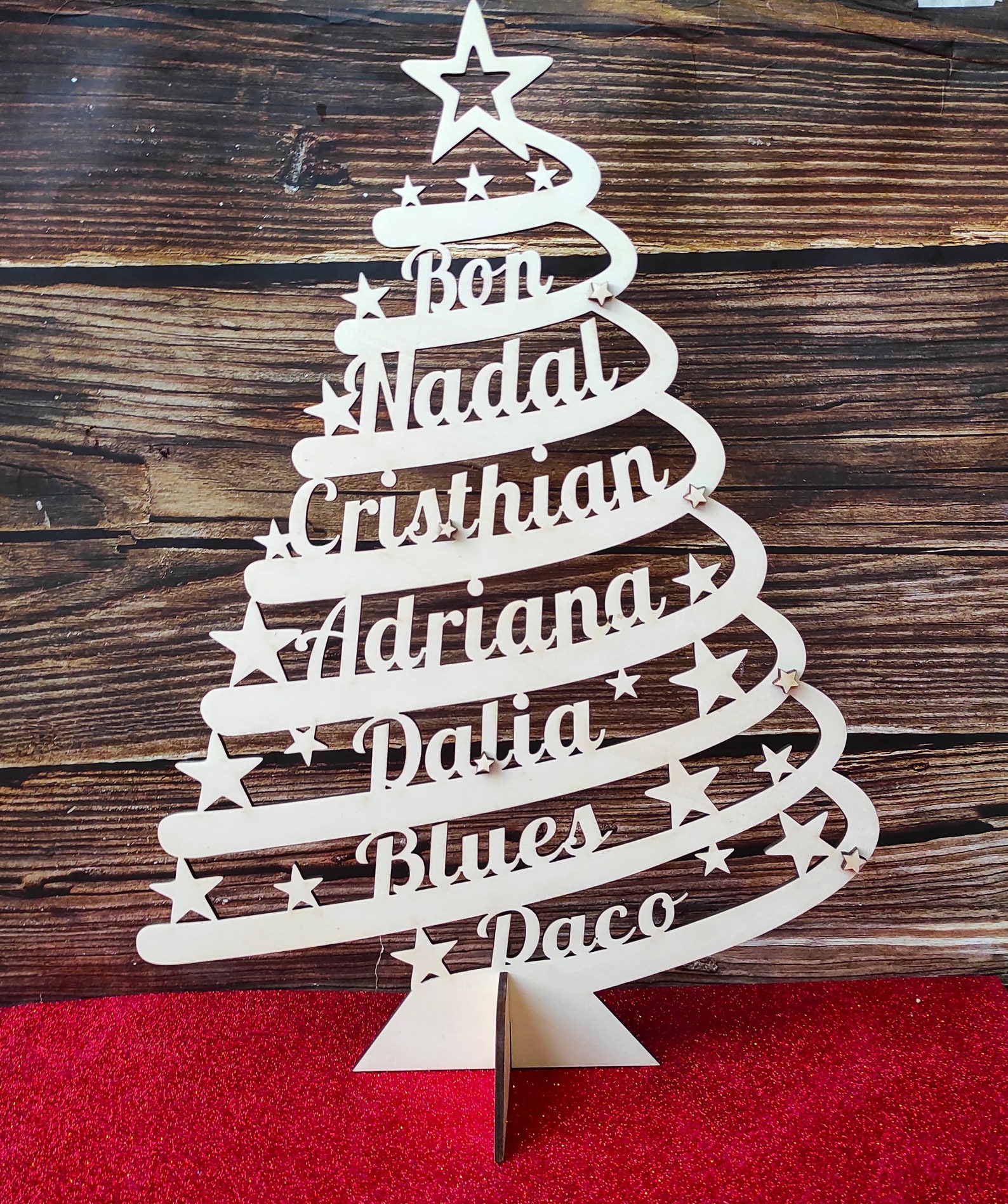 Personalized Christmas Tree With Names, Wishes... - Etsy