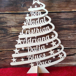 Personalized Christmas Tree With Names, Wishes... - Etsy