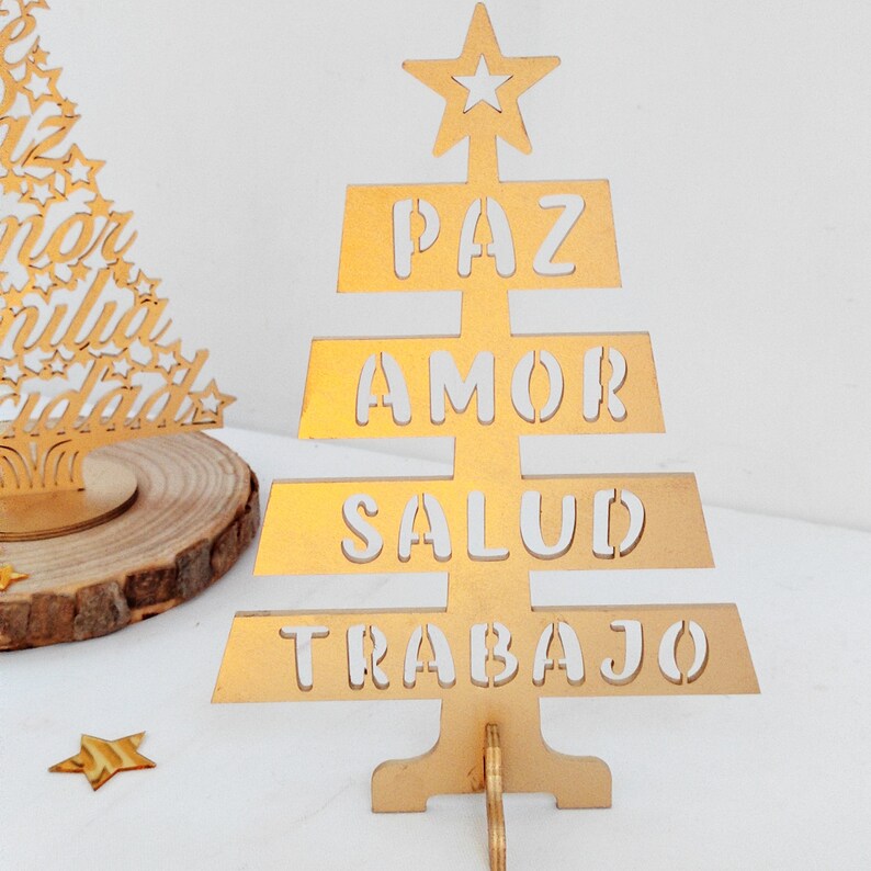 Christmas Tree With Wishes in Spanish - Etsy