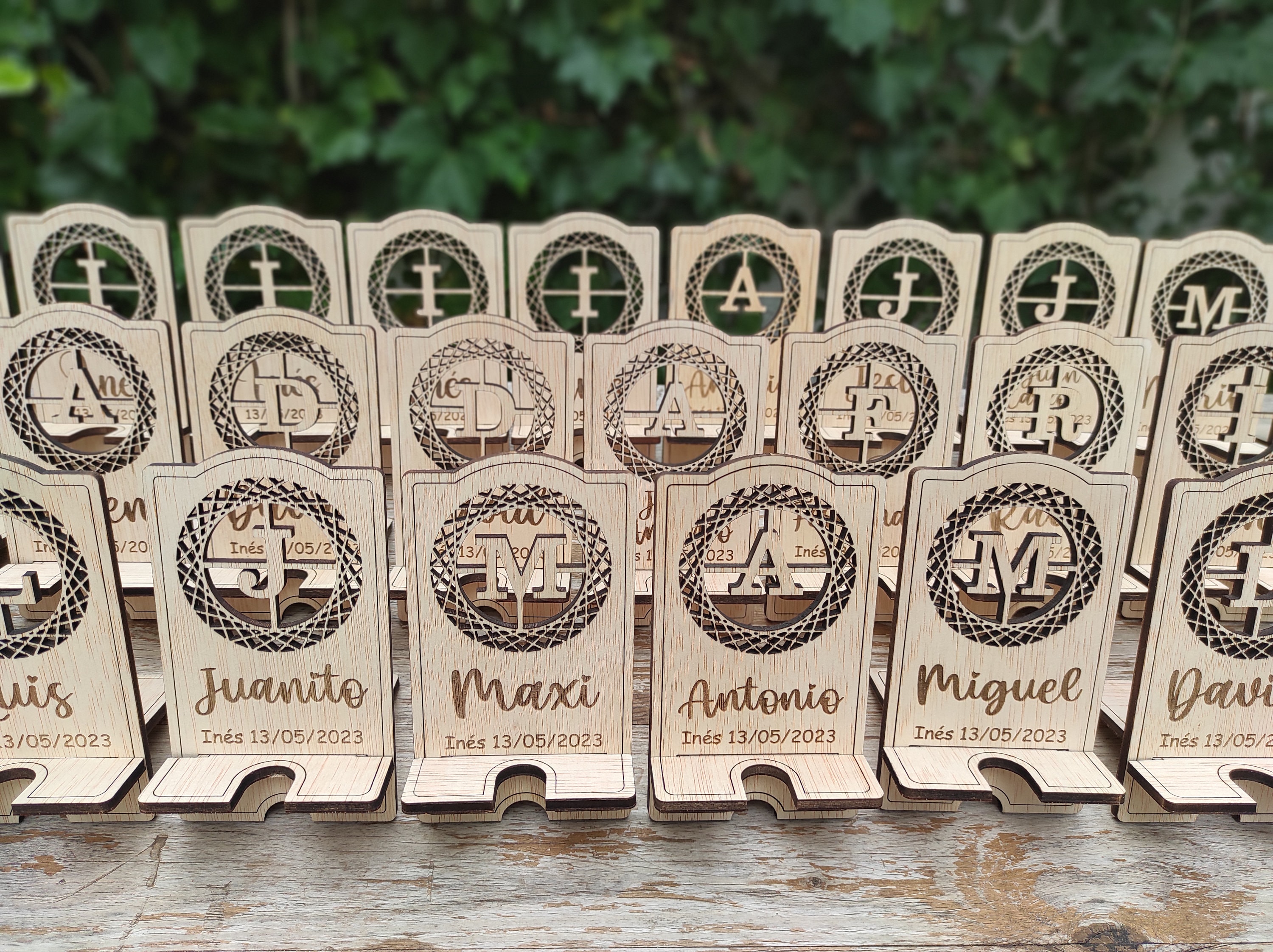 Personalized Monogrammed Laser Cutting Stand for Mobile Phone. Gift ...