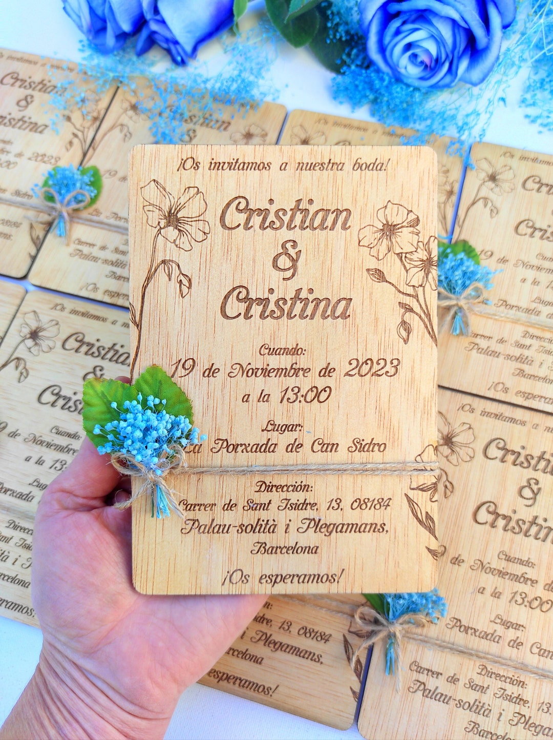 Beautiful Wooden Wedding Invitations. - Etsy