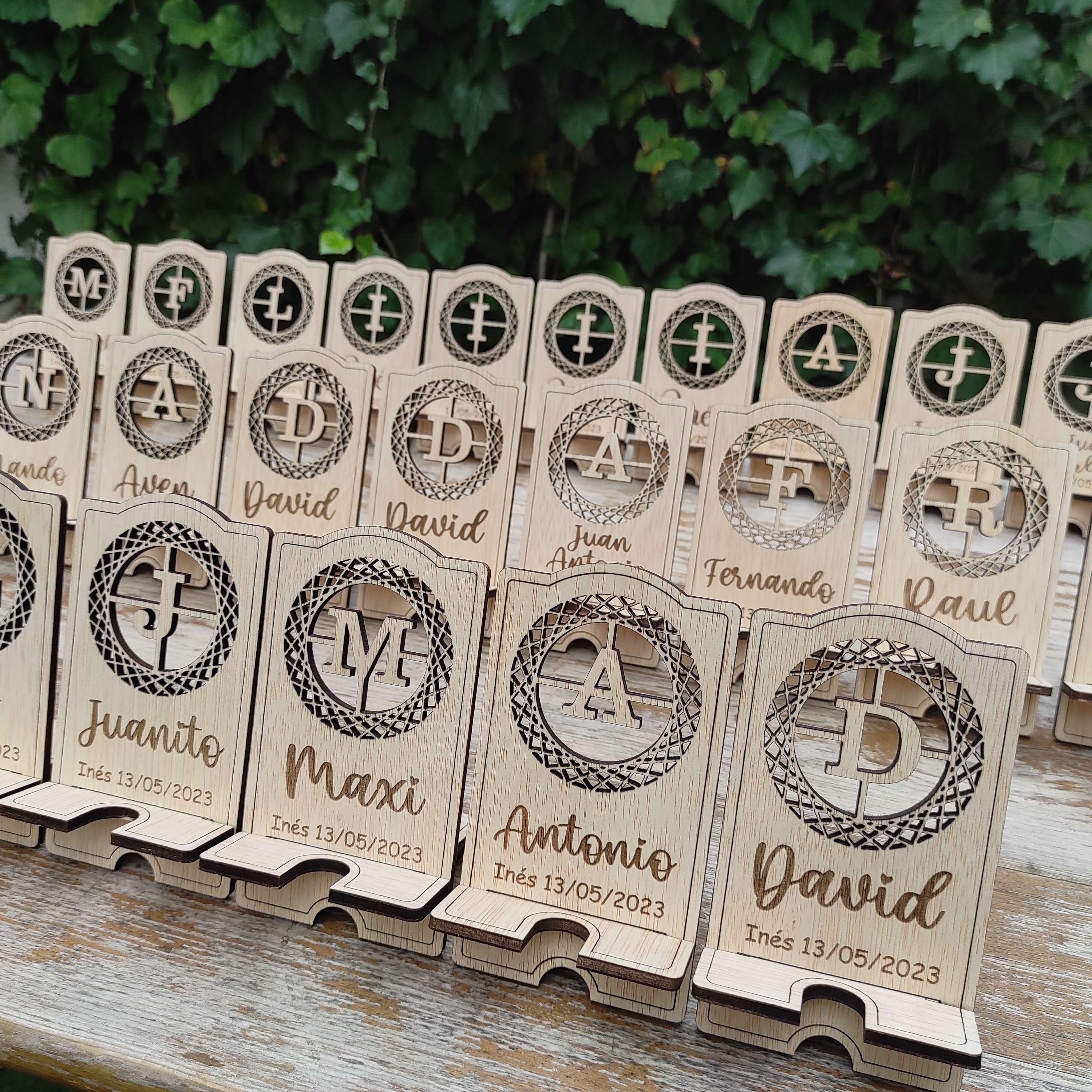 Personalized Monogrammed Laser Cutting Stand for Mobile Phone. Gift ...