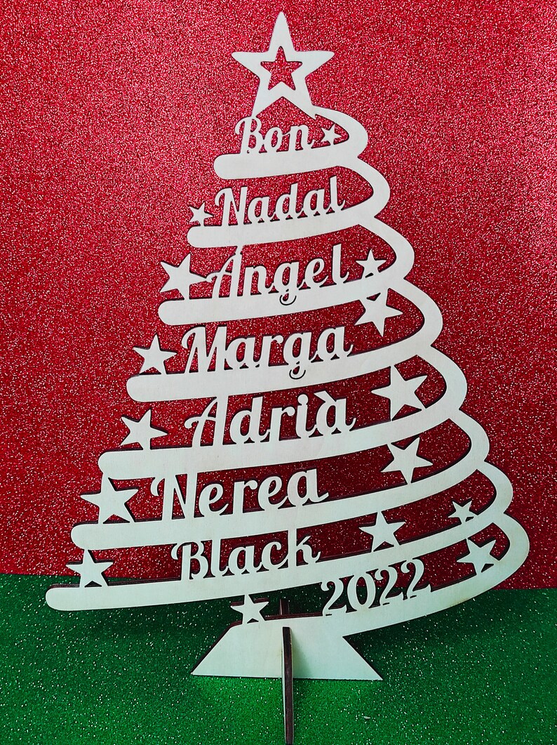 Personalized Christmas Tree With Names, Wishes... - Etsy
