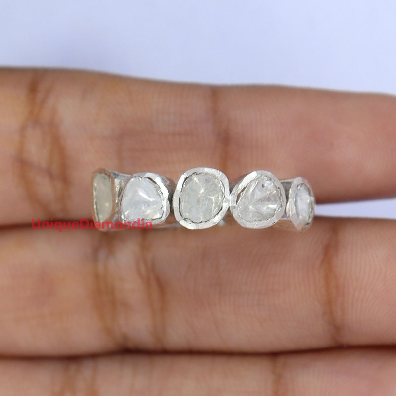 Flat Diamond Ring - Etsy