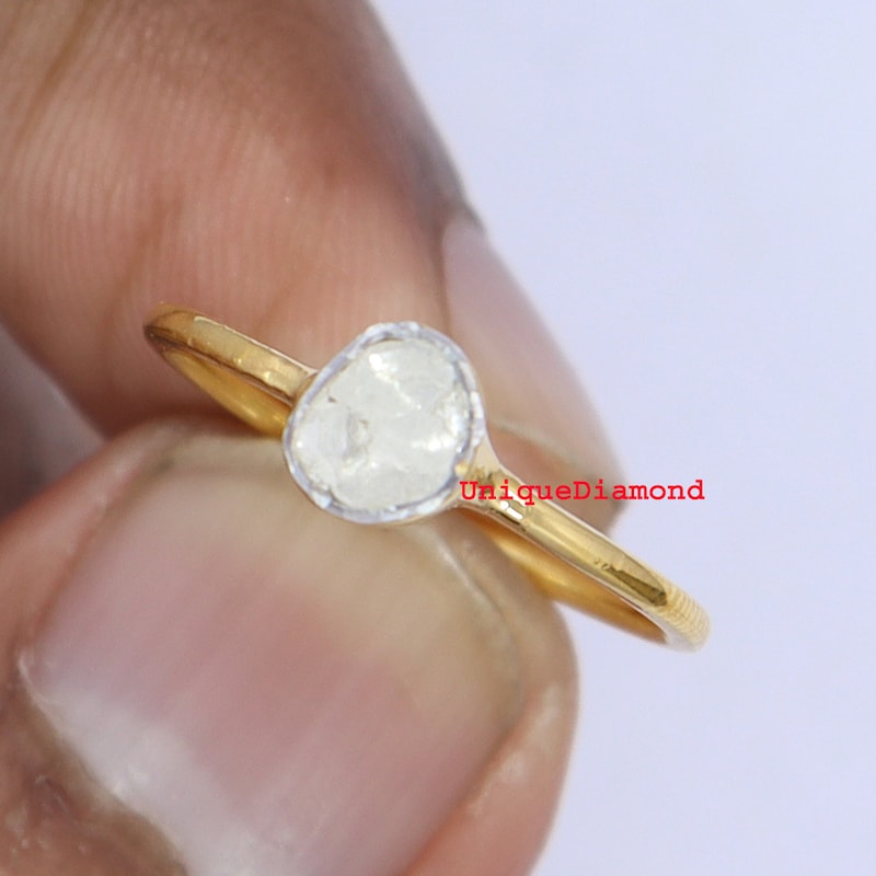 Flat Diamond Ring - Etsy