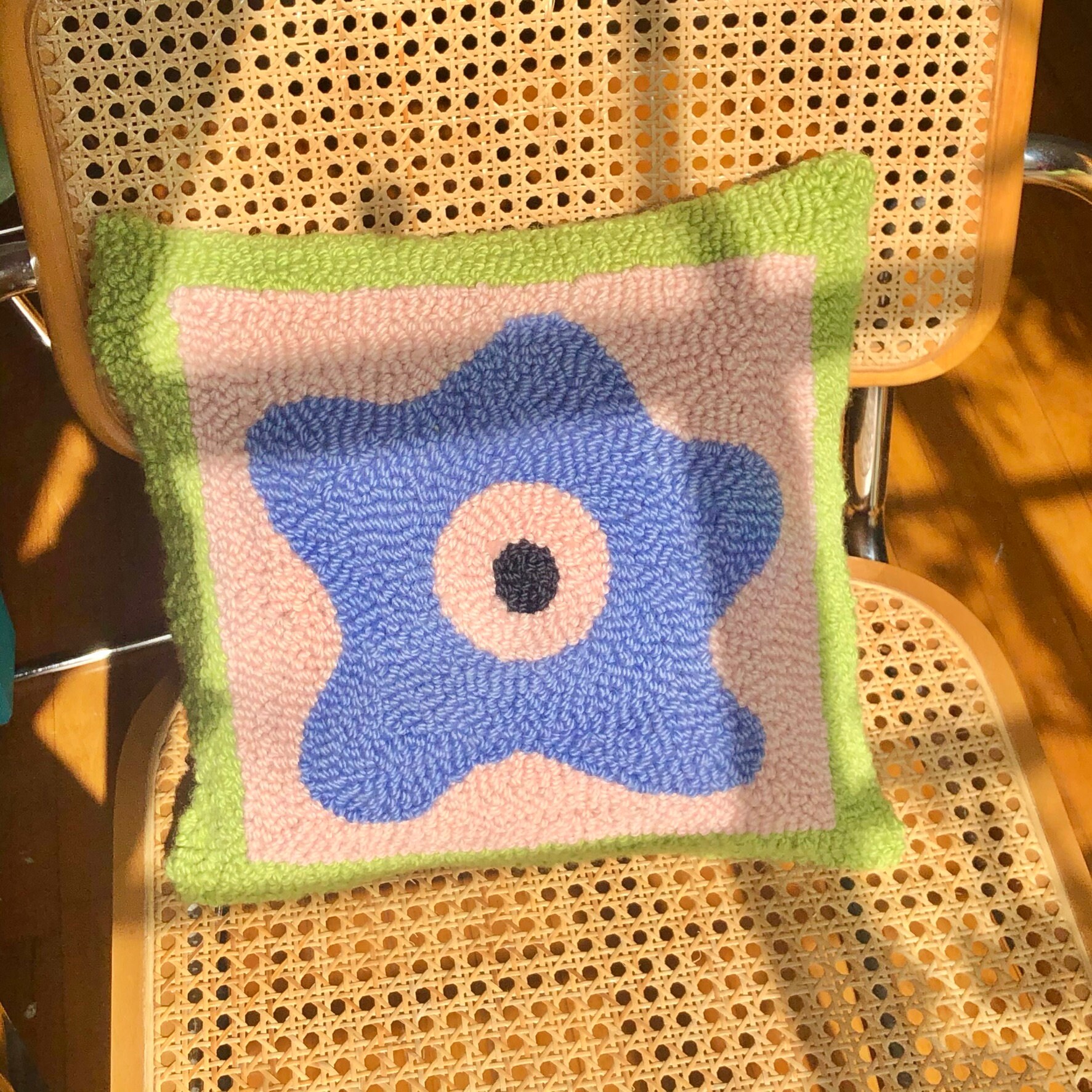 Abstract Biomorphism Punch Needle Pillow - Etsy