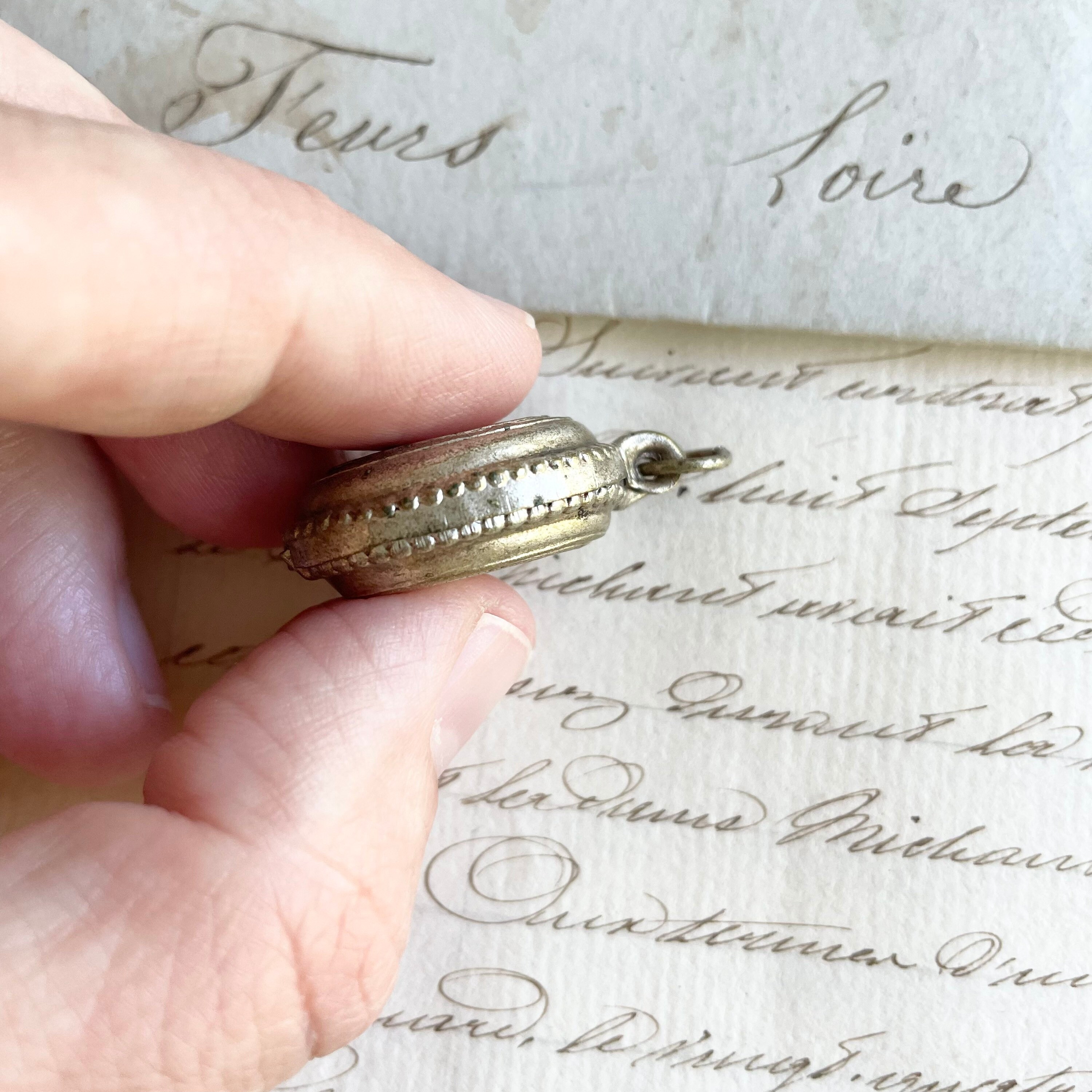 Antique Gold Tone French Reliquary Lourdes Locket Pendant - Etsy